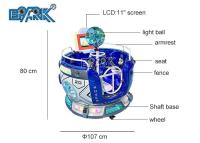 China Double Parent Child Amusement Kiddy Ride Machine Interstellar Space Capsule MP5 for sale