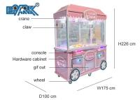 China Coin Operated Milk Cart Crane Game Machine Double Players Arcade Claw Machine for sale