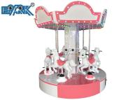 China Coin Operated Kiddy Ride Machine 6 Players Angel Fiberglass Carousel Merry Go Round for sale