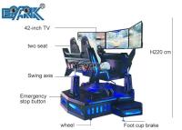 China Three Axis Three Screen 9D VR Simulator VR Racing Car Double Seats Arcade Games for sale