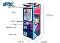 China Coin Operated Happy Toy Crane Claw Vending Gift Machine Game Doll Grabber Machine for sale