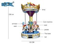 China Indoor playground Carousel 3 seats kiddie carousel With Safety Features for sale