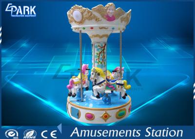 China Coin Operated Carousel Kiddie Rides Fiberglass Material For 3 Players for sale