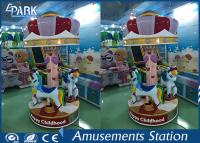 China Cute Pony Shape Kiddie Ride Carousel / Coin Operated Kiddie Rides LED Lights for sale