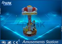 China 3 Seats Mini Carousel Kiddy Ride Machine , Merry Go Round Horse Riding For Kids for sale