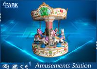 China 6 Seats Mini Horse Carousel Ride / Coin Operated Ride On Animals for sale