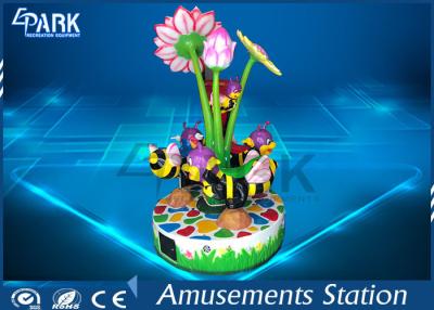 China Kids Amusement Park 3 Seats Kiddie Ride Merry Go Round Carousel 80W for sale