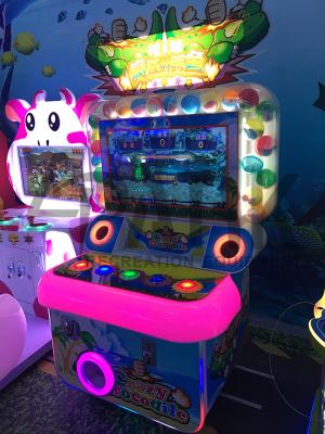 China Lights Button Hitting Simulator Lottery Game Machine , Crazy Crocodile Music Hit Amusement Arcade Machines for sale