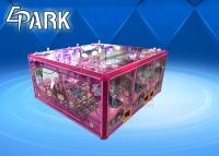 China Pink Cute Coin Operated Crane Game Machine / Toy Vending Machine for sale