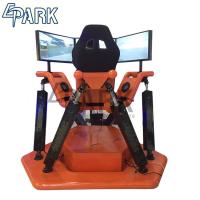 China Red 3 Screen 9d Vr Racing Game Machine / Electric System 360 Degree Racing Car Simulator for sale