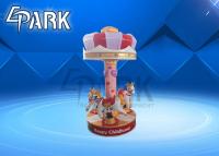 China CE Amusement Game Machines , Central Park Happy Kiddie Carousel Ride 3 People With Fiberglass Material for sale