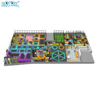 China 636m²  Neon Trampoline Park Cyan-Purple Cyber Industrial Design for sale