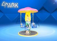 China Go Around Carousel Kiddie Ride Flying Chair 3 Seats 450W 160KG Mushroom Design for sale