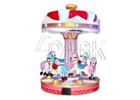China Amusement Kiddie Ride Carousel Easy Moved Merry - Go - Round With Led Lights for sale