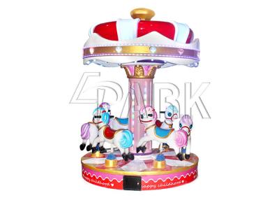 China Amusement Kiddie Ride Carousel Easy Moved Merry - Go - Round With Led Lights for sale