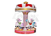 China Theme Park Kids Swing Ride 6 Players Merry Go Round Carousel  D1.85*H2.6 M for sale