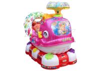 China Cute Whale Pink Train Kiddie Ride Machines With Time Controller for sale