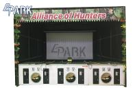 China Shooters Aliens Simple Coin Push Game Machine For Six People 45W for sale