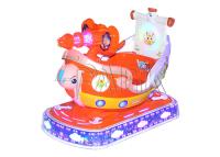 China 100W 220V Gun Battleship Kiddy Ride Machine Baby Rocking Car With Safety Belt for sale