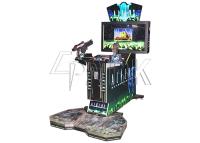 China Game Center Crazy Laser  Gun Games Aliens Video Arcade Machine With Pedal For Sale for sale