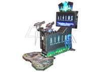 China Game Center Crazy Laser  Gun Games Aliens Video Arcade Machine With Pedal For Sale for sale