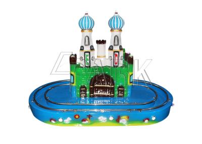 China Coin Operated Small Train Ride On Track Round Castle Different Color 100KG for sale
