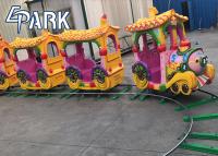 China Funny Kiddie Ride Amusement Game Machines Fiberglass 14 Seats Electrical Track Train for sale