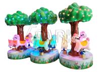 China Tree Carousel 3 Players Horse Kiddie Rides Coin Operated for sale