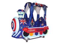 China Shopping Mall Fun Fair Kiddie Happy Swing Car Coin Operated British Train Style for sale