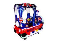 China Shopping Mall Fun Fair Kiddie Happy Swing Car Coin Operated British Train Style for sale