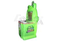 China 22 Inch Single Player Green Cute Frog Patting Button Coin Prize Out Mini Game Machine for sale
