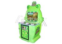 China 22 Inch Single Player Green Cute Frog Patting Button Coin Prize Out Mini Game Machine for sale