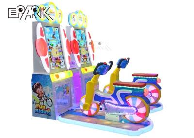 China Amusement Coin Operated 32 Inch Video Game Simulator Bike Racing Kiddie Ride Game Machine With Colorful Light for sale