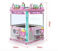 China 4 Players Crane Game Machine Ice Cream Vending Gift Claw Machine for sale