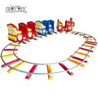 China Hardware Material 5 Children Electric Ride On Train With Tracks for sale
