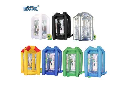 China Oxford Cloth Inflatable Money Grabber Catching Cash Booth Machine With Blower for sale