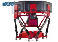 China 7000W Racing Car 9D Vr Simulator Six Axis Three Screen 5.8m2 Venue size for sale
