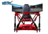 China 7000W Racing Car 9D Vr Simulator Six Axis Three Screen 5.8m2 Venue size for sale