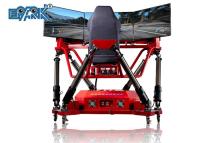 China 7000W Racing Car 9D Vr Simulator Six Axis Three Screen 5.8m2 Venue size for sale