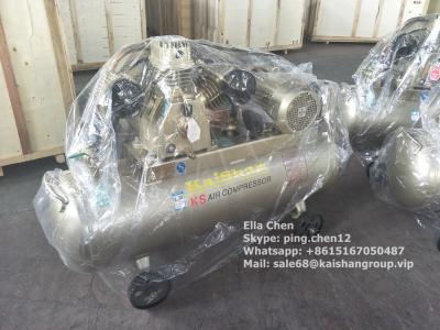China KS150 15hp 11kw 0.8Mpa 3 cylinder industry piston air compressor with 310L air tank for sale