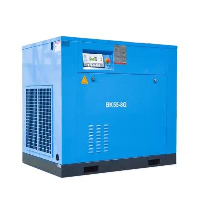 China Electric 55kw 100hp 10m3/min 8 bar air compressor rotary gas compressor BK55-8G for sale