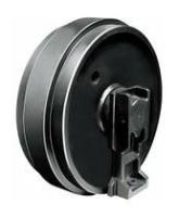 China PC200-8 TS140  TY165-2 Excavator Spare Parts Yellow And Black Front Idler for sale