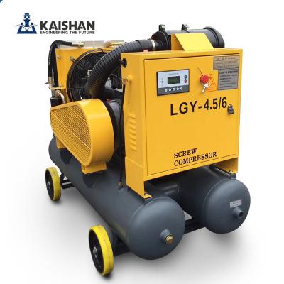 China 159cfm 6bar Double Tank Belt Driven Air Compressor For Stone Quarrying for sale