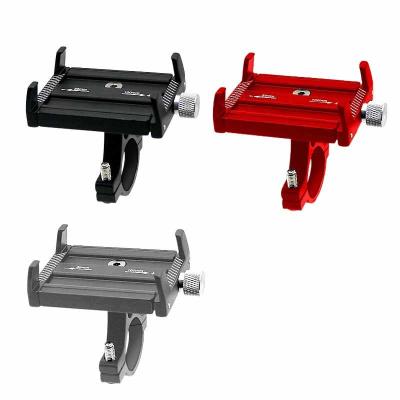 China Aluminum Alloy motorcycle mobile phone holder 360 Degree Adjustable 55mm Width for sale