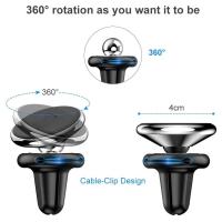 China 5pcs N52 Magnetic Car Phone Mounts Ac Vent Mobile Holder With Soft Silicone for sale