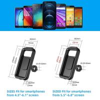 China Universal 360 Degree Motorbike Phone Mounts waterproof 6.8 inch PVC Material for sale
