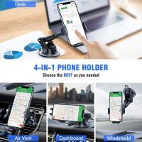 China Adjustable Car Dashboard Phone Mount 360 Rotation 3.8inch width for sale