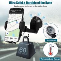 China 360 Degree Flexible Dashboard Cell Phone Holder long arm 6.5inch Custom Logo for sale
