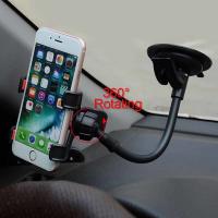 China Gooseneck Double Clamp Car Dashboard Phone Mount 3.2inch Width for sale