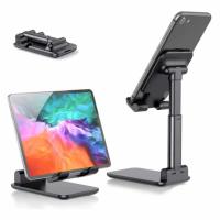 China Height Adjustable Folding Desktop Phone Stand 130mm Phone Holder Desk Mount for sale